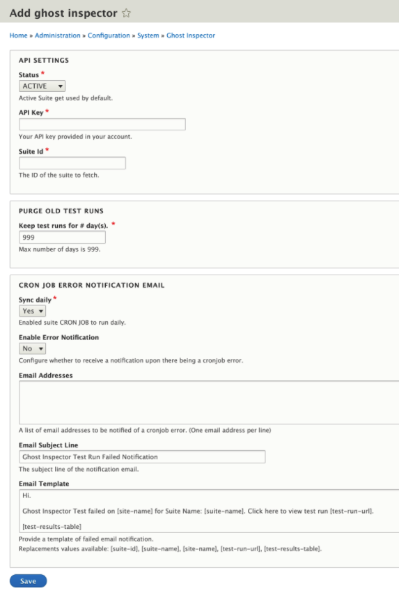 Ghost Inspector Integrator | Drupal.org